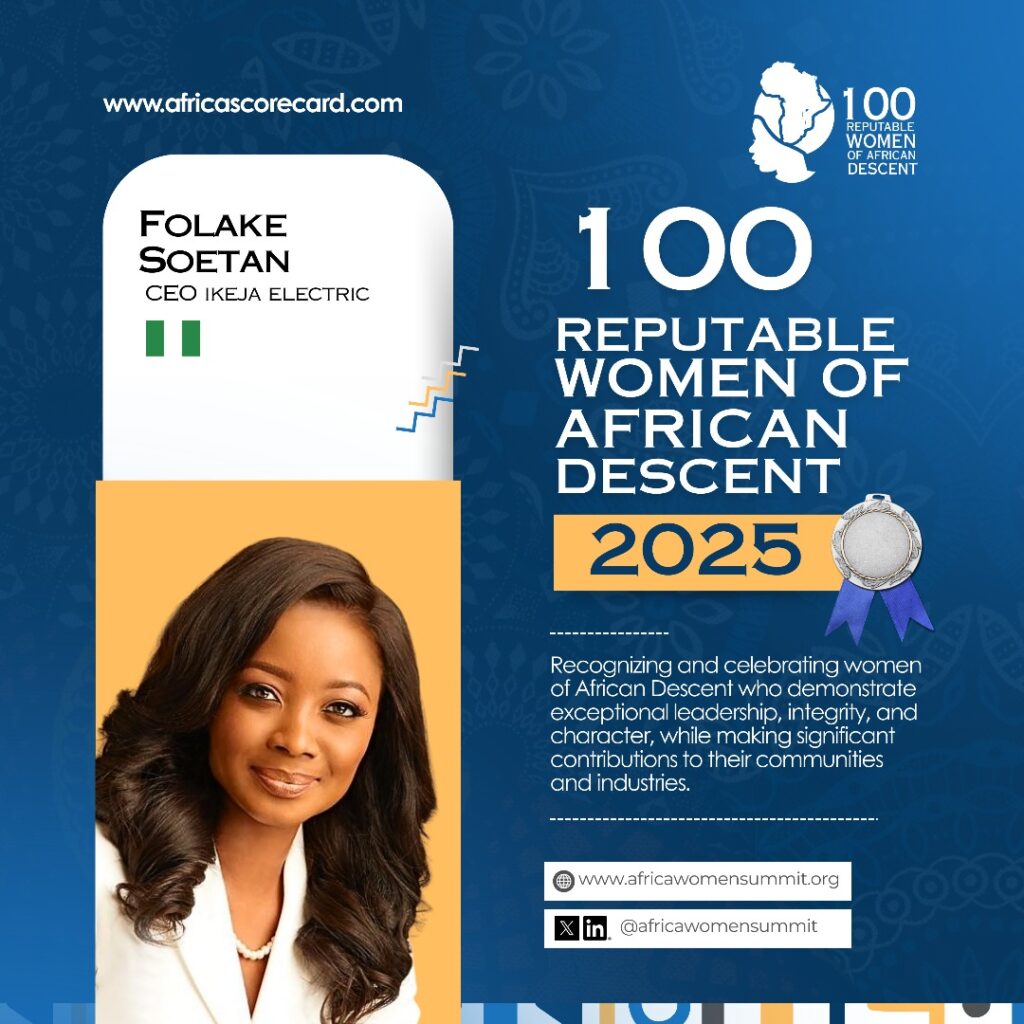 100 Reputable Women of African Descent 2025: Folake Soetan Powering ...
